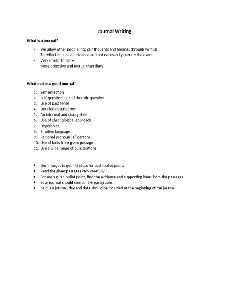 Essential Guide to Effective Journal Writing | PDF | Language Arts ...