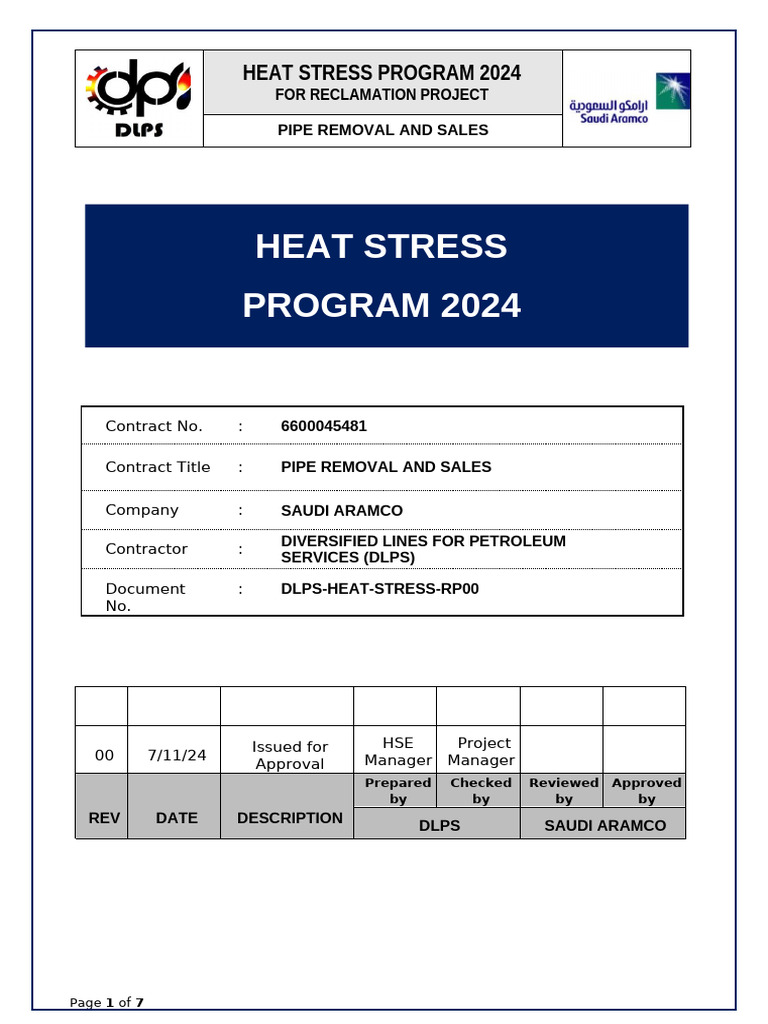 Heat Stress Program 2024 | PDF | Hyperthermia | Clinical Medicine