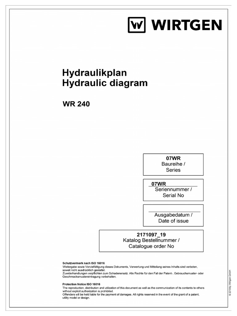 Esquema eléctrico - DIAGRAMA HIDRÁULICO (SN 1-9999) | PDF