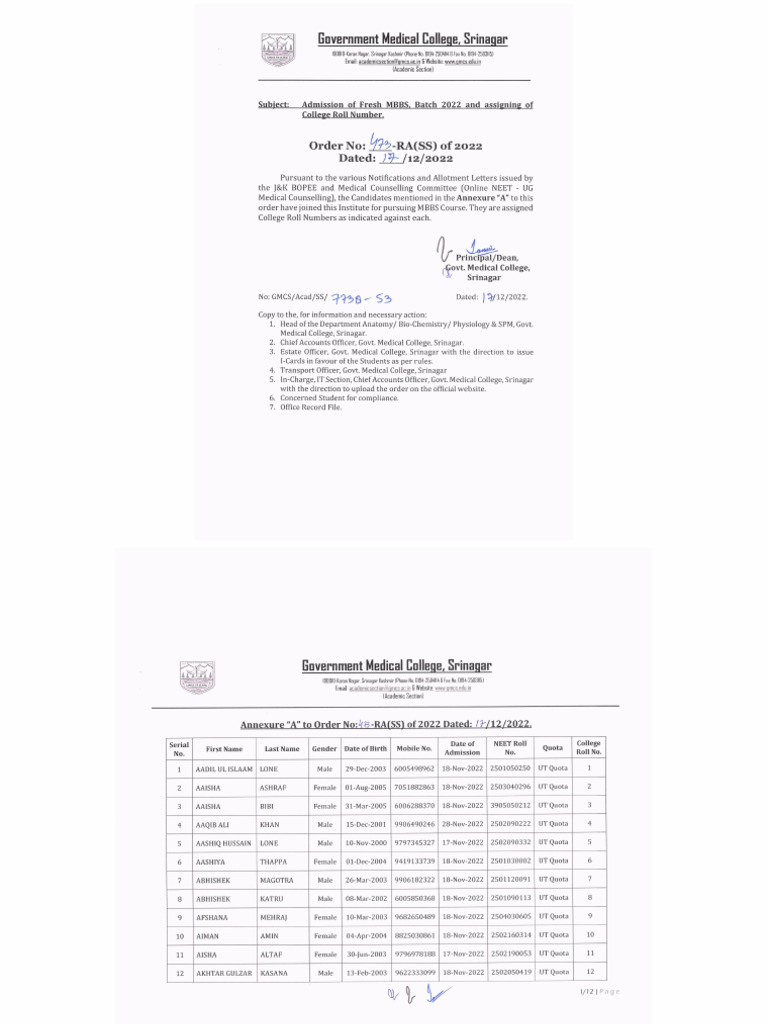 12-17-2203-00-46-GMC-MBBS Fresh Batch 2022 | PDF
