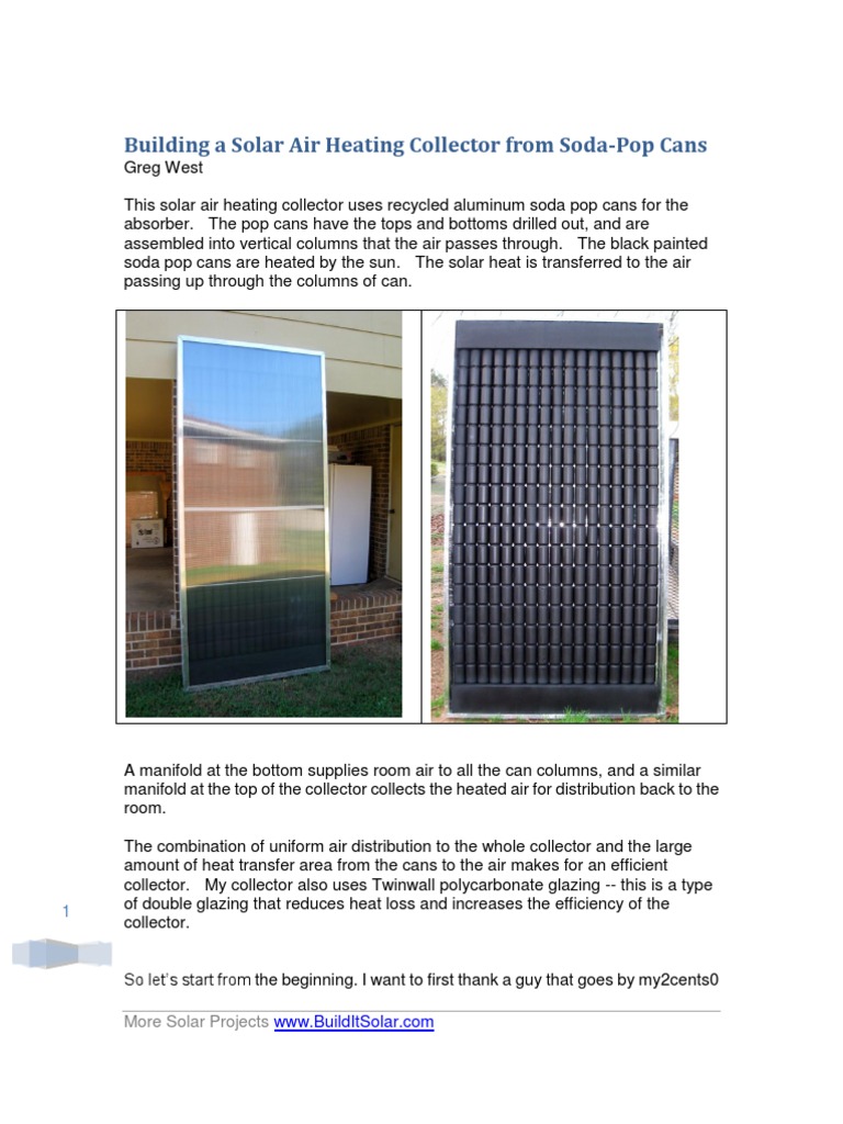 Soda Can Solar Heater | PDF