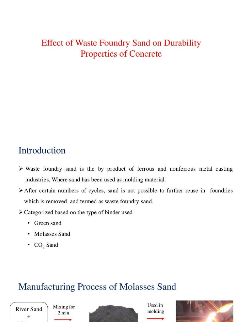 Effect of Waste Foundry Sand On Durability Properties of Concrete | PDF