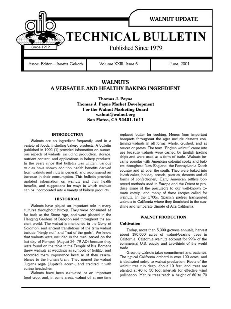 Health Benefits of Walnuts in Baking | PDF | Omega 3 Fatty Acid | Walnut