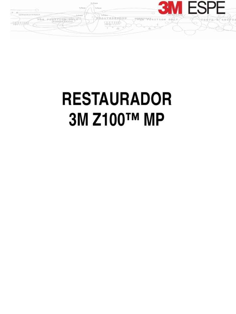 Ficha Tecnica Resina Z100 | PDF | Color | Diente