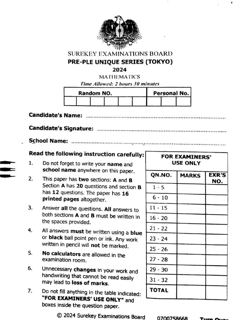 Surekey Unique MTCTr.emma | PDF