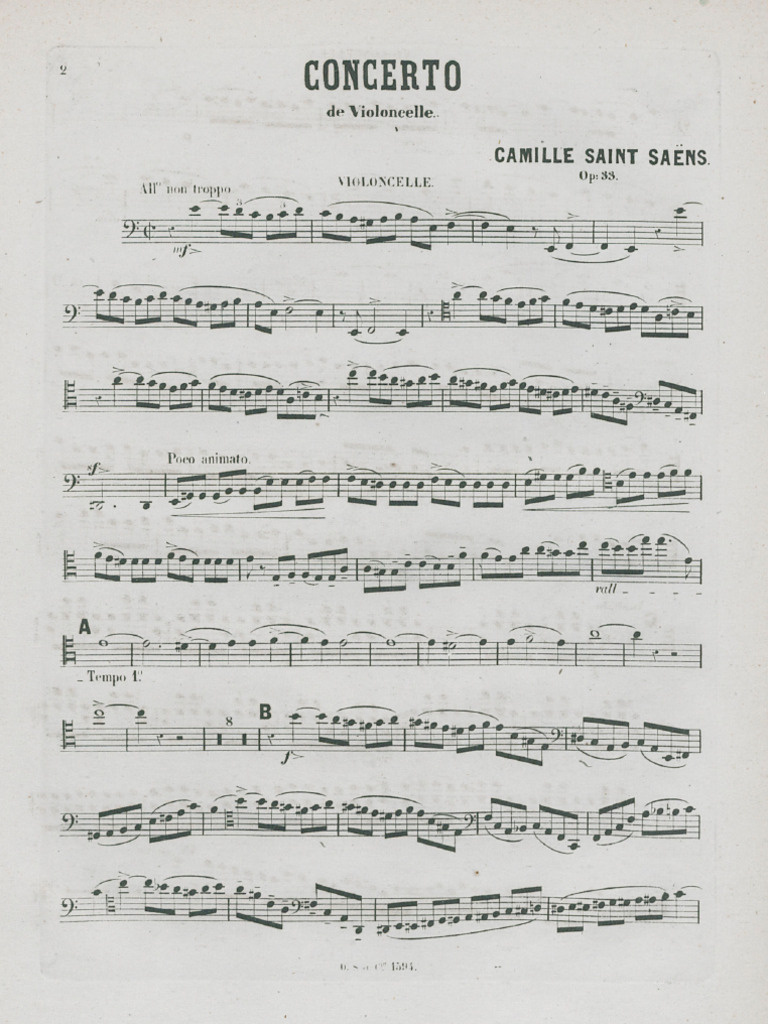 Saint-Saen Cello Concerto | PDF
