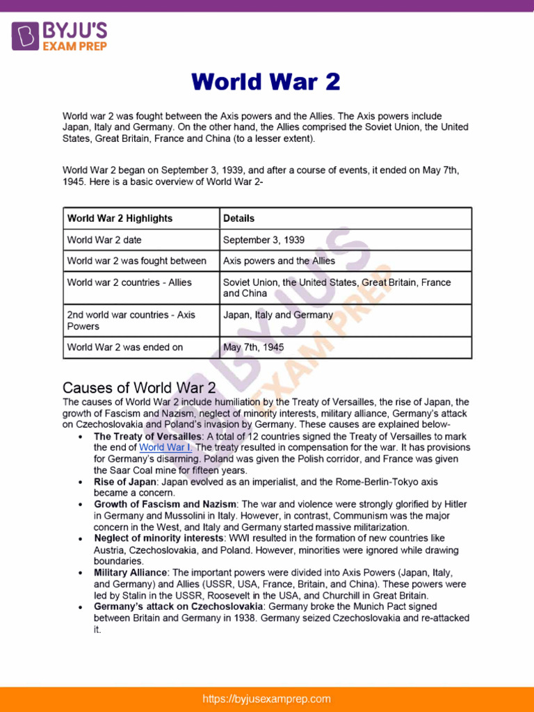 World War 2 Upsc Notes 97 | PDF | World War II | Axis Powers