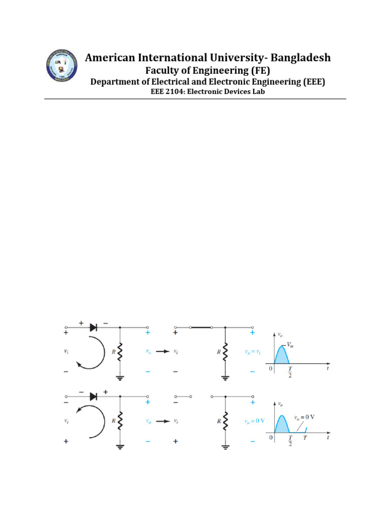 ED Lab Experiment Manual 2 | PDF | Rectifier | Diode