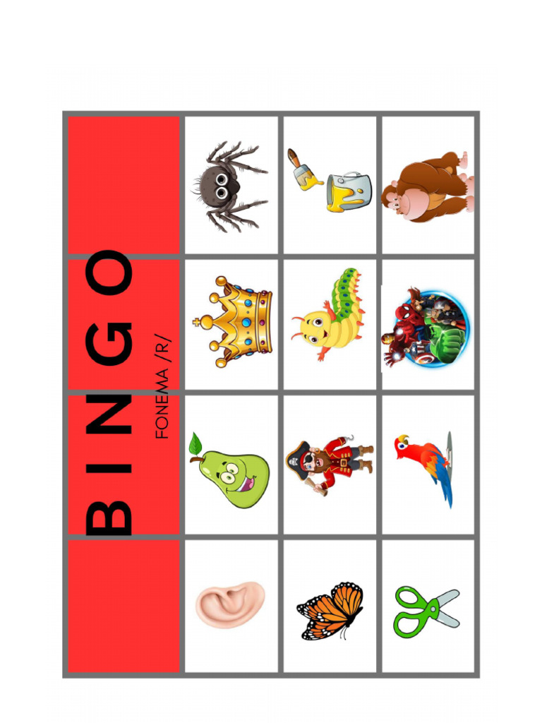 Bingo Fonema R | PDF