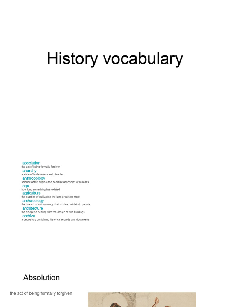 History vocabulary | PDF