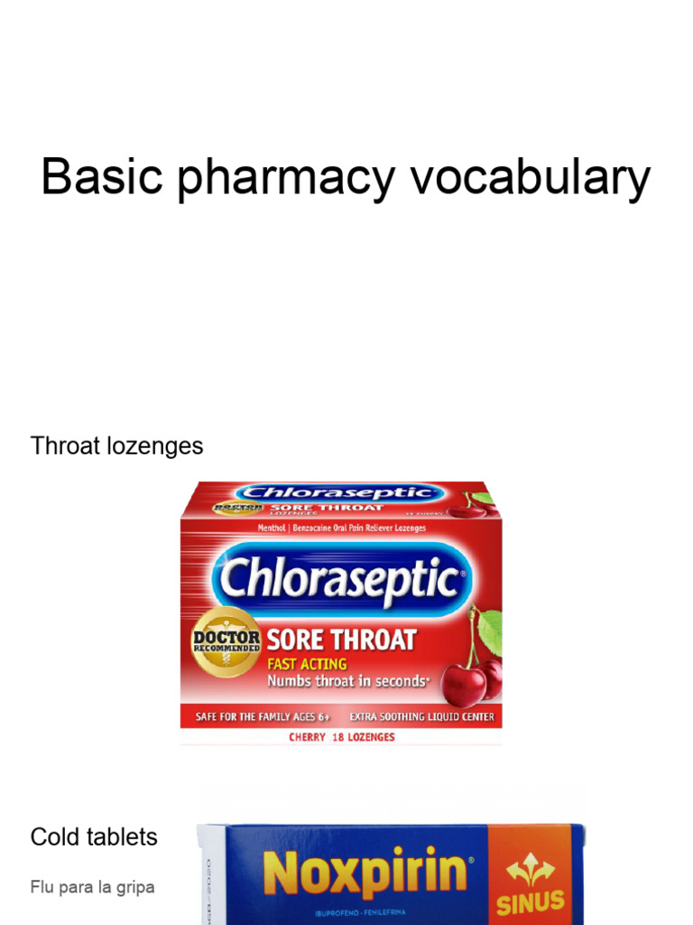 Basic Pharmacy Vocabulary | PDF | Wellness