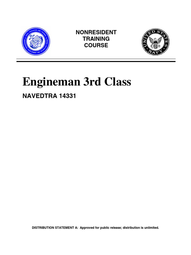 Engineman 3rd Class Training Course | PDF | Internal Combustion Engine ...