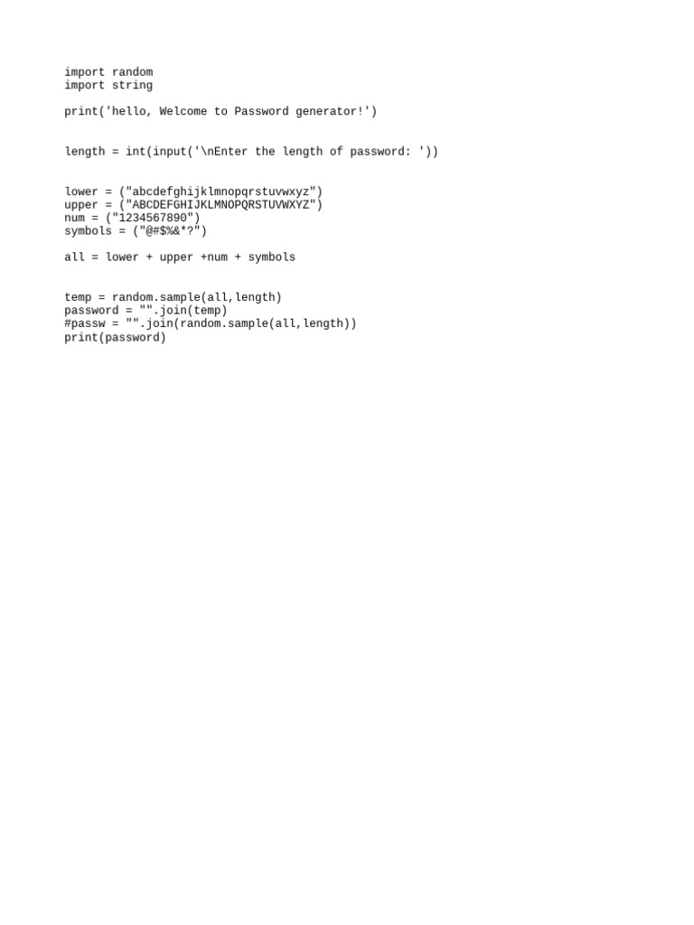 Cs Project (Password Generator) 2 | PDF