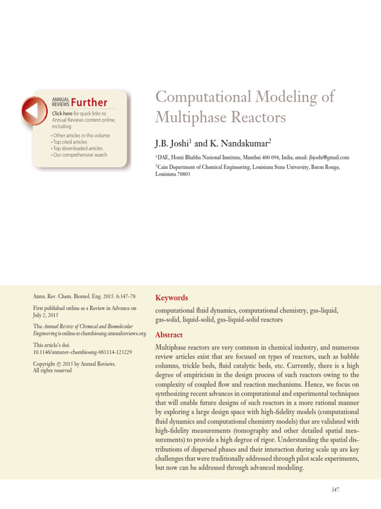 Computational Modeling of Multiphase Reactors | PDF | Chemical Reactor | Chemical Reactions