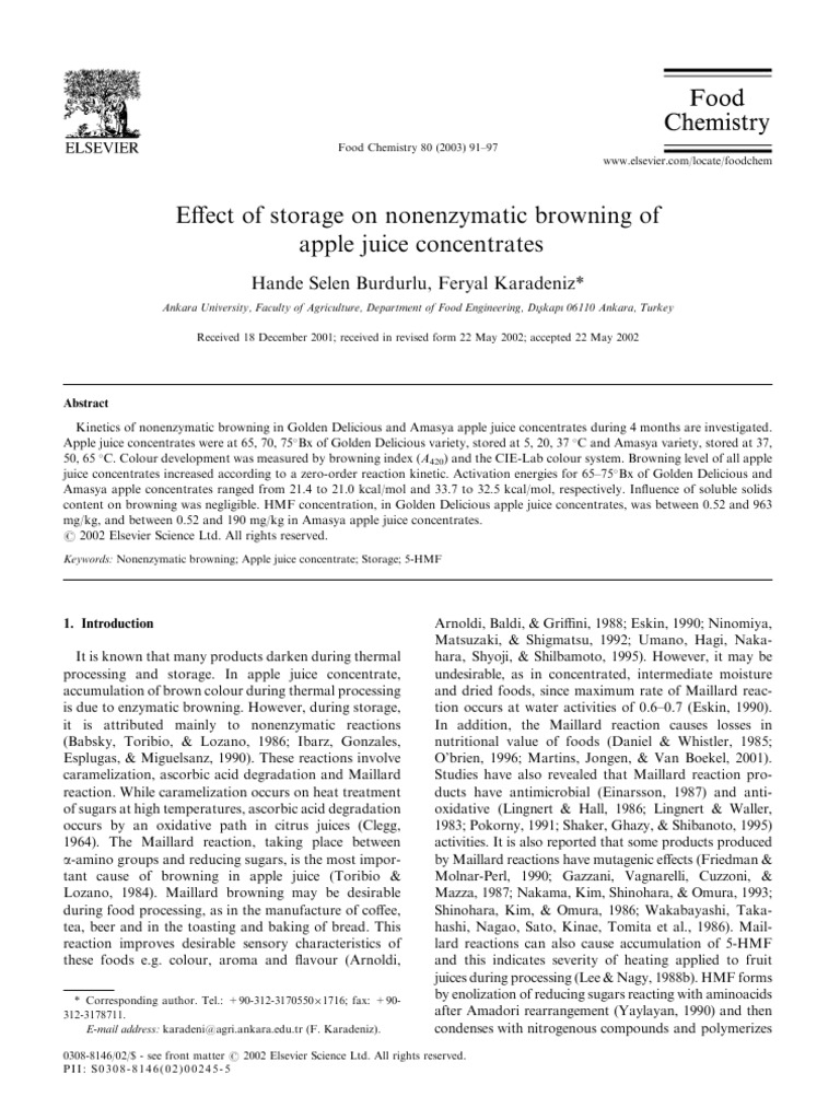 1 Apple Browning | PDF | Activation Energy | Reaction Rate Constant