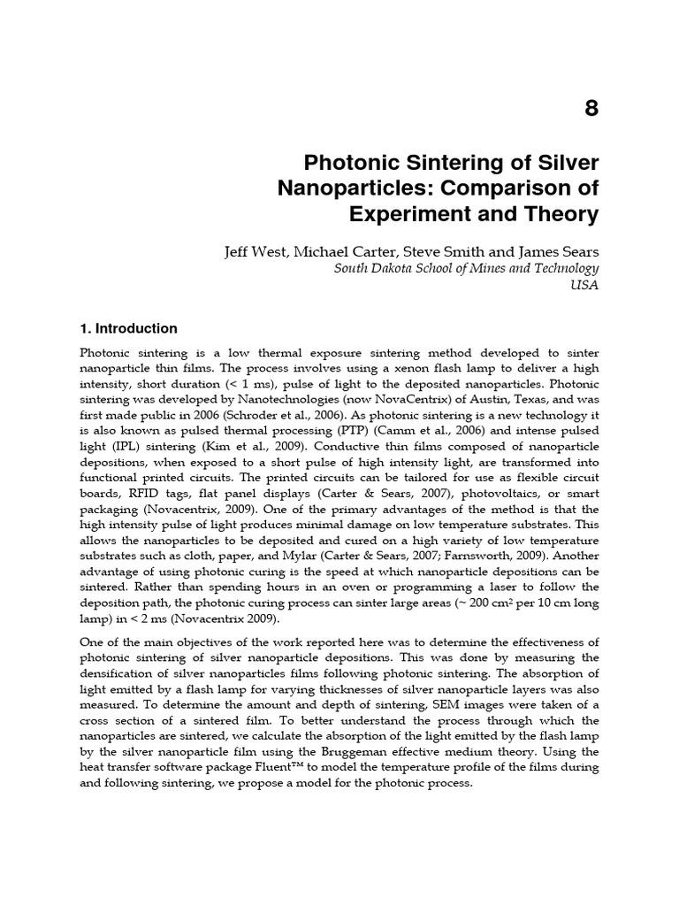 InTech-Photonic Sintering of Silver Nanoparticles Comparison of ...