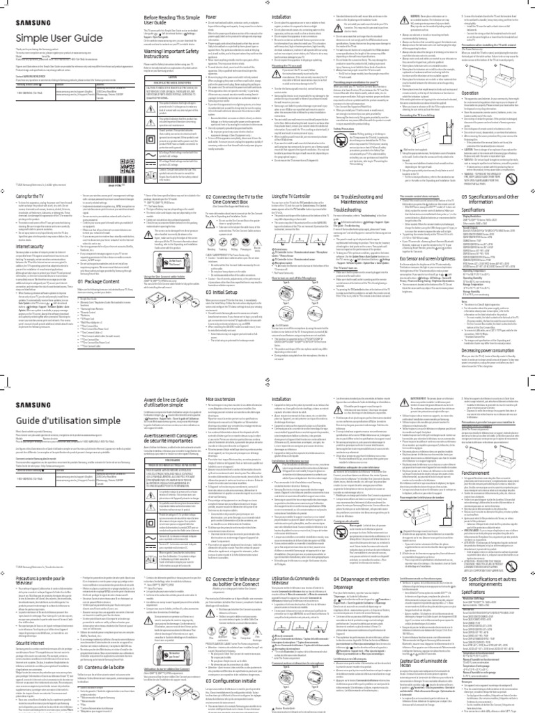Bn68-19178a-00 - Sug - Y24 Qled Uhd QD LS03 - ZC - L02 - 240321.0 | PDF ...