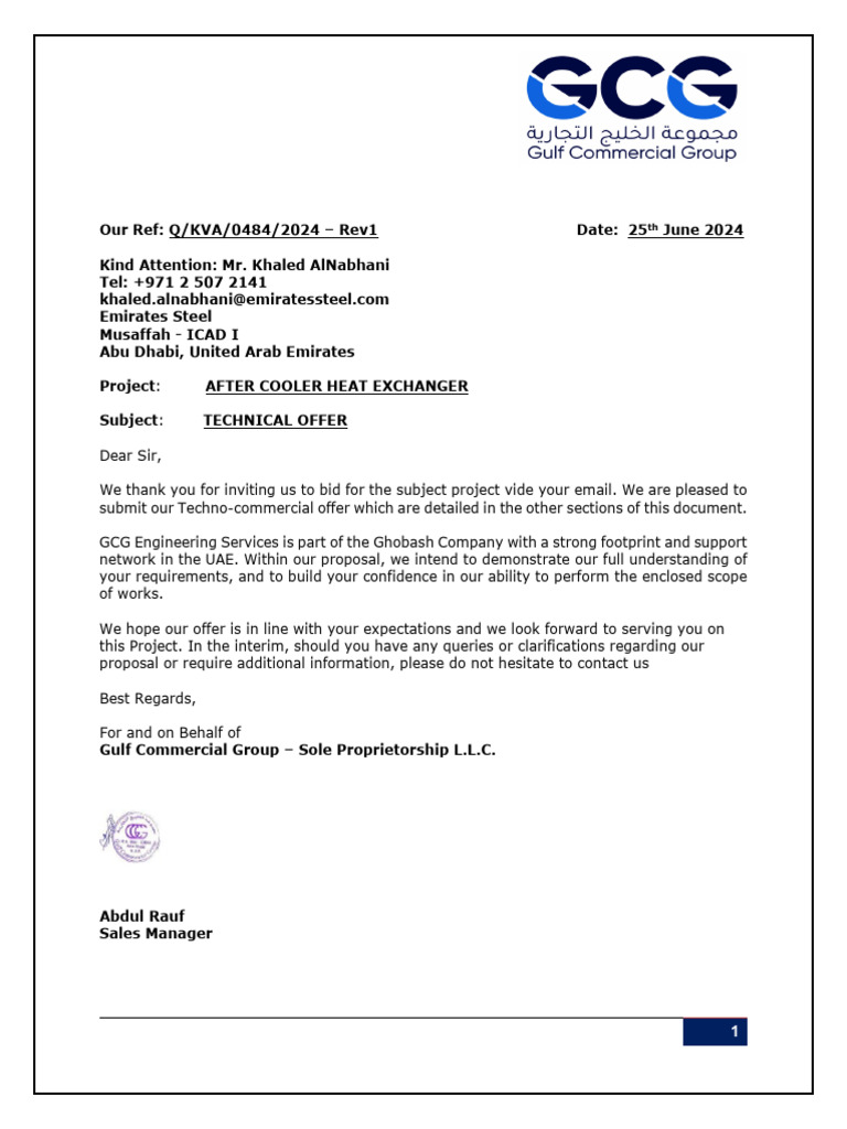 Technical Offer | PDF | Welding | Construction