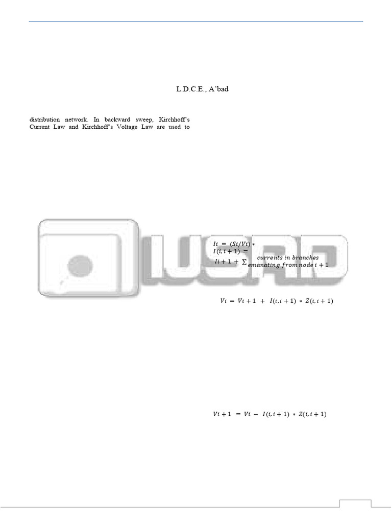Backward Forward Sweep Load Flow Algorithm | PDF | Electrical Engineering | Electricity