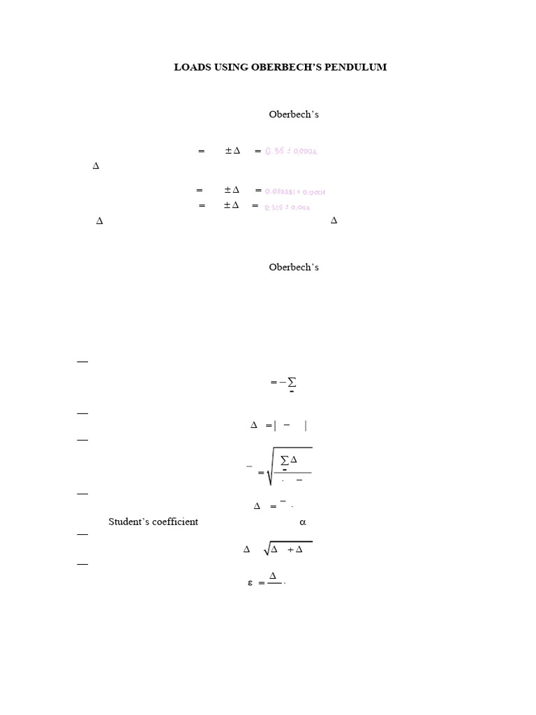 Laboratory Work 2 | PDF | Pendulum | Measurement