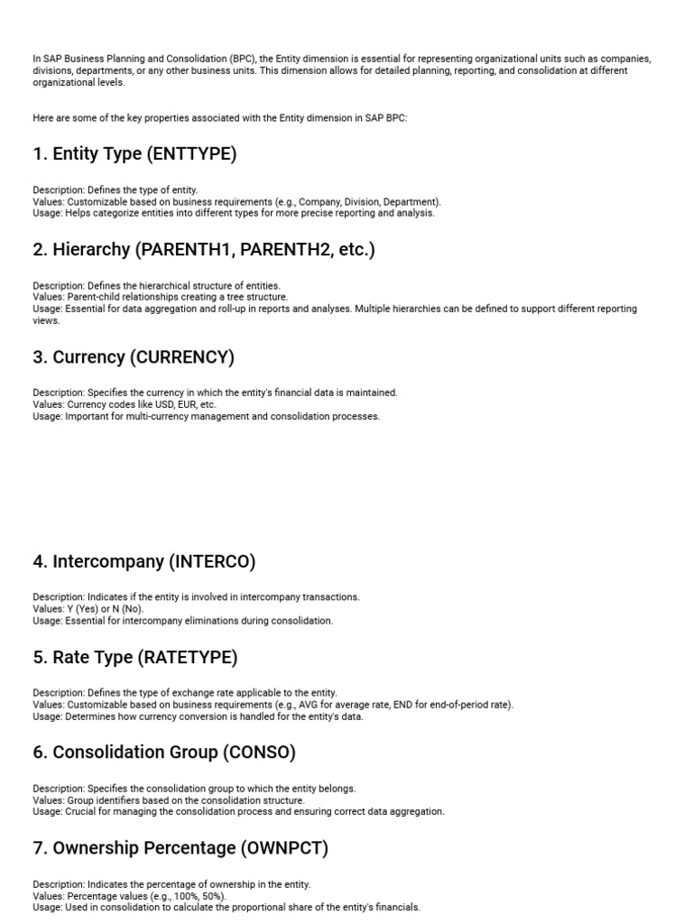 Entity Dimension | PDF | Hierarchy | Exchange Rate