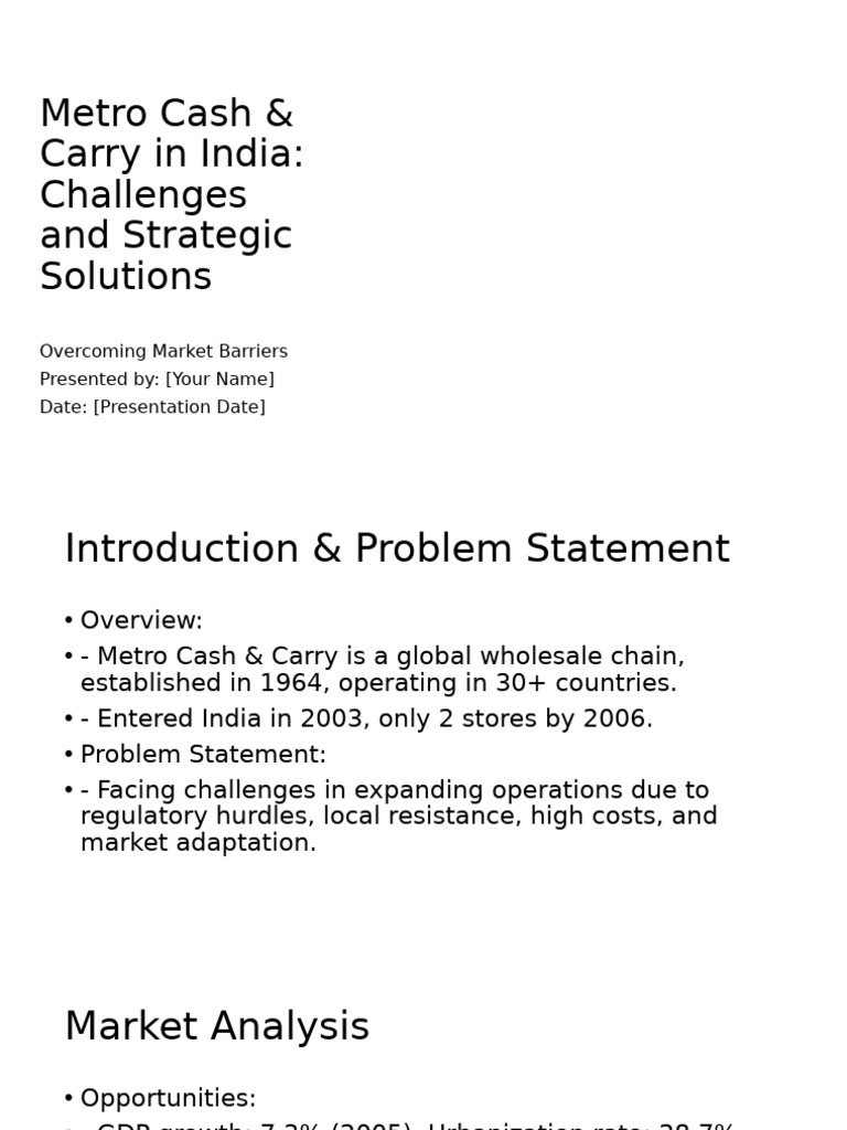 Metro Cash & Carry in India | PDF | Finance & Money Management ...