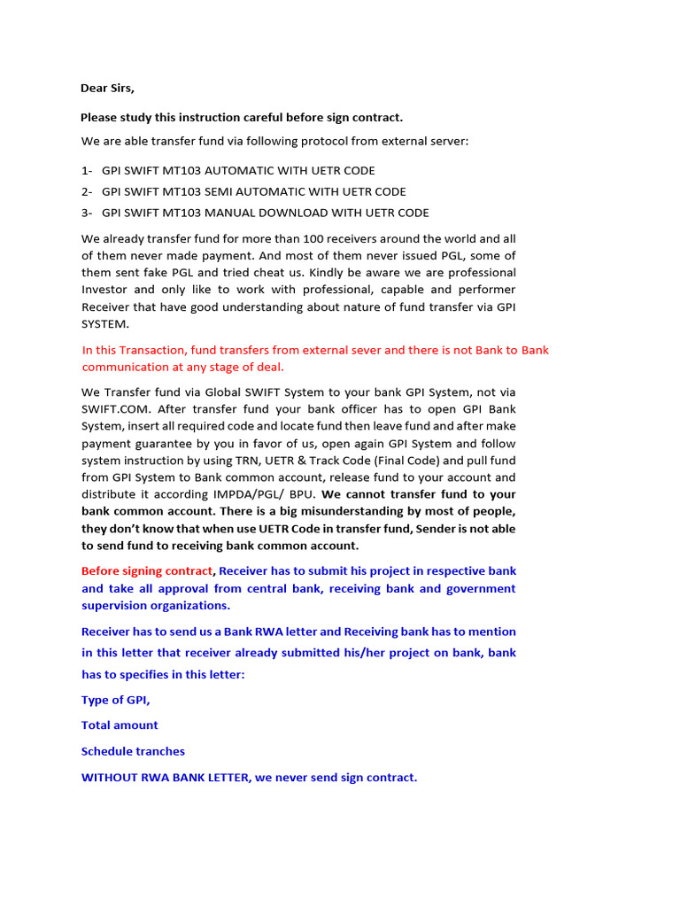 Our Prosedure For UETR Code | PDF | Banks | Service Industries