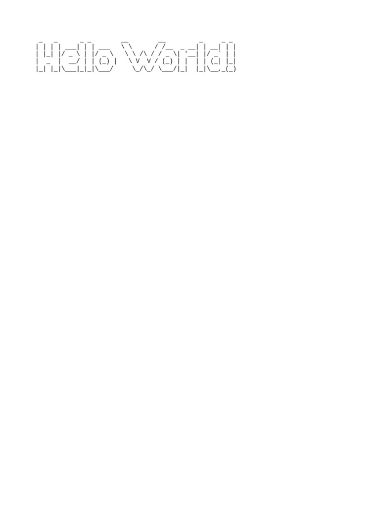 Ascii Text Art | PDF
