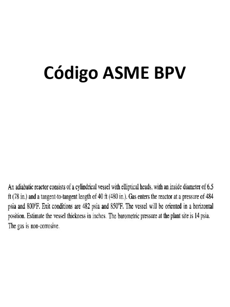 Cálculo de Espesor Mínimo ASME BPV | PDF | Ingeniería mecánica