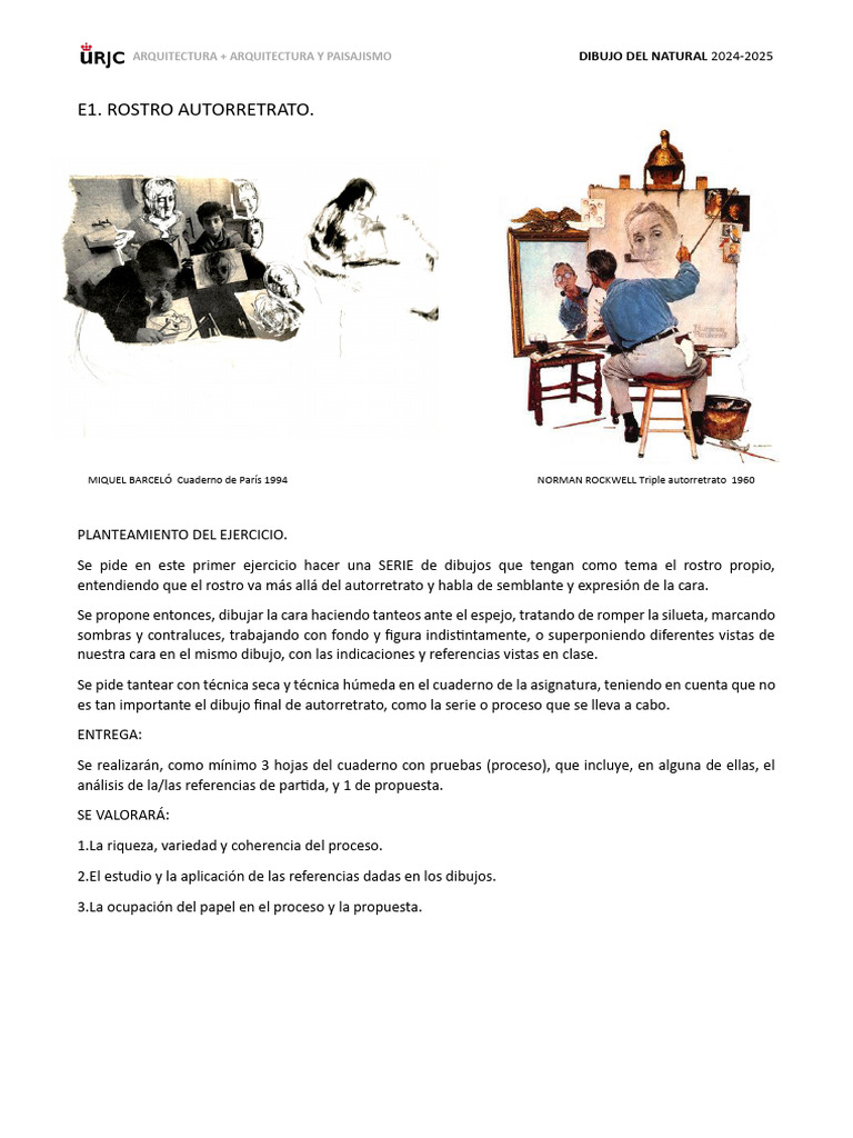 E1 Rostro Autorretrato | PDF