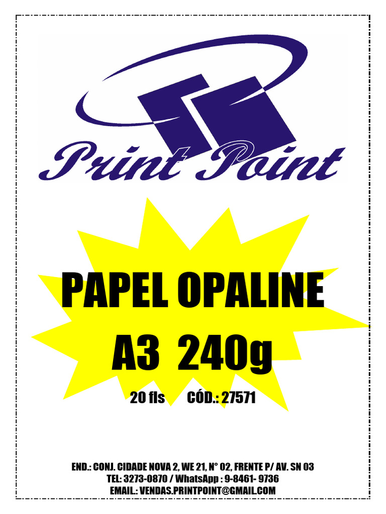 Papel Opaline Printpoint | PDF