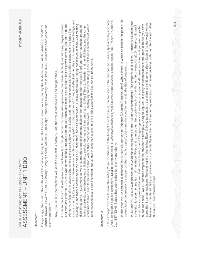 Unit 1 DBQ Practice | PDF