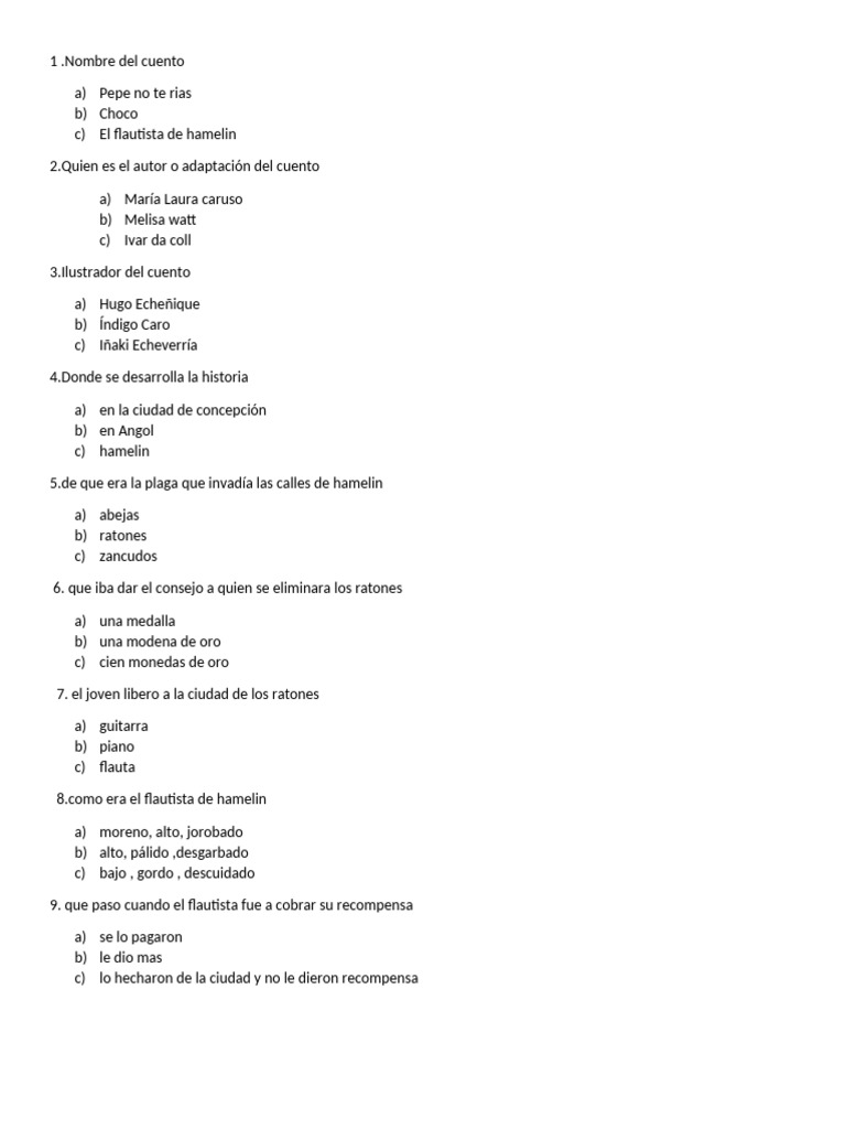 Prueba Cuento para M Ibebe | PDF