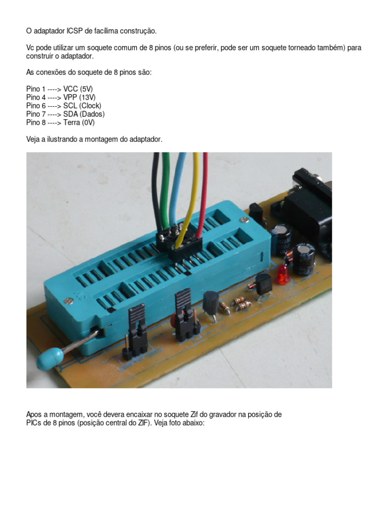 Como Construir Adaptador ICSP 8 Pinos | PDF | Tecnologia e Engenharia