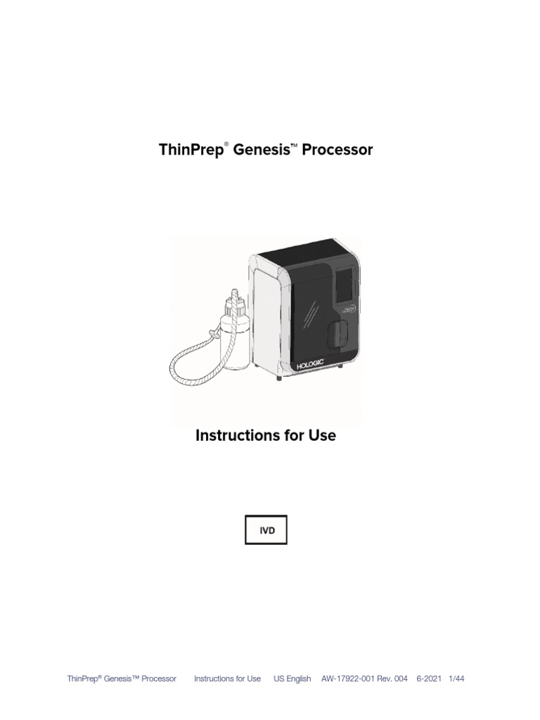 ThinPrep Genesis Instructions For Use | PDF | Cytopathology | Colony ...
