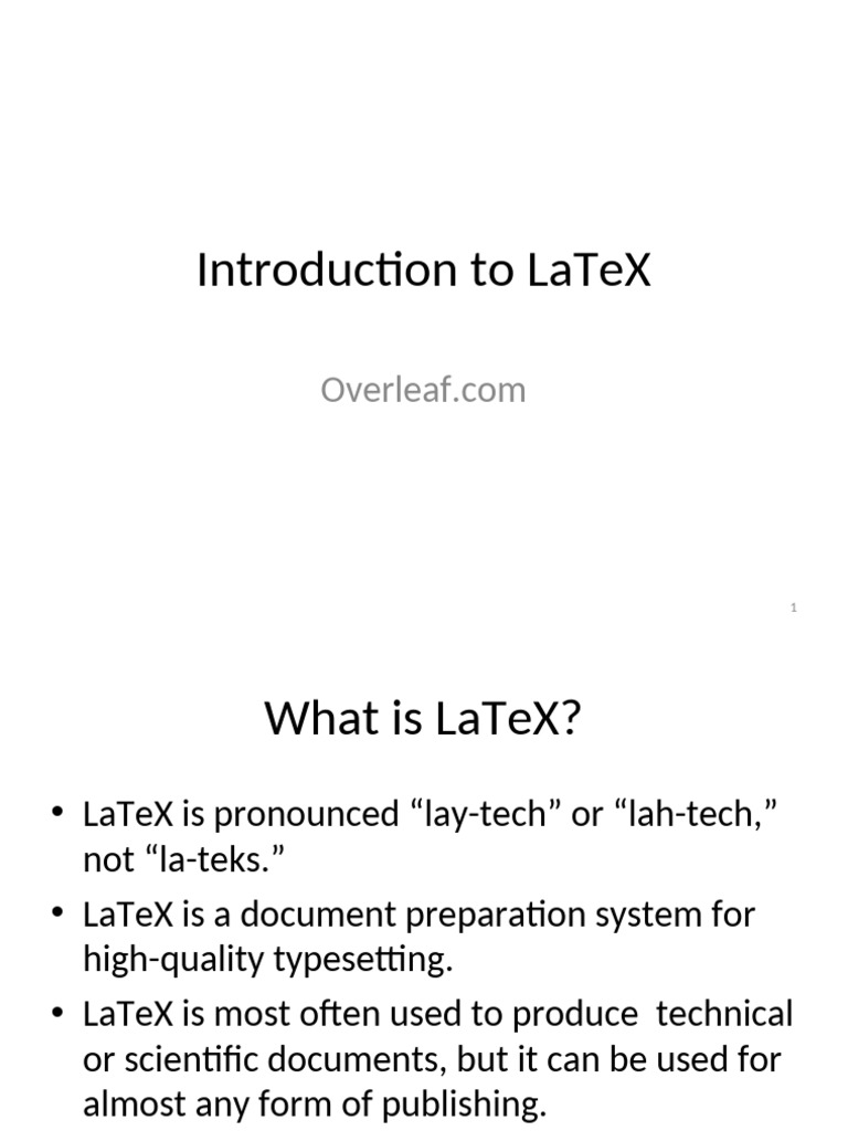 Introduction To LaTeX | PDF | Text | Te X