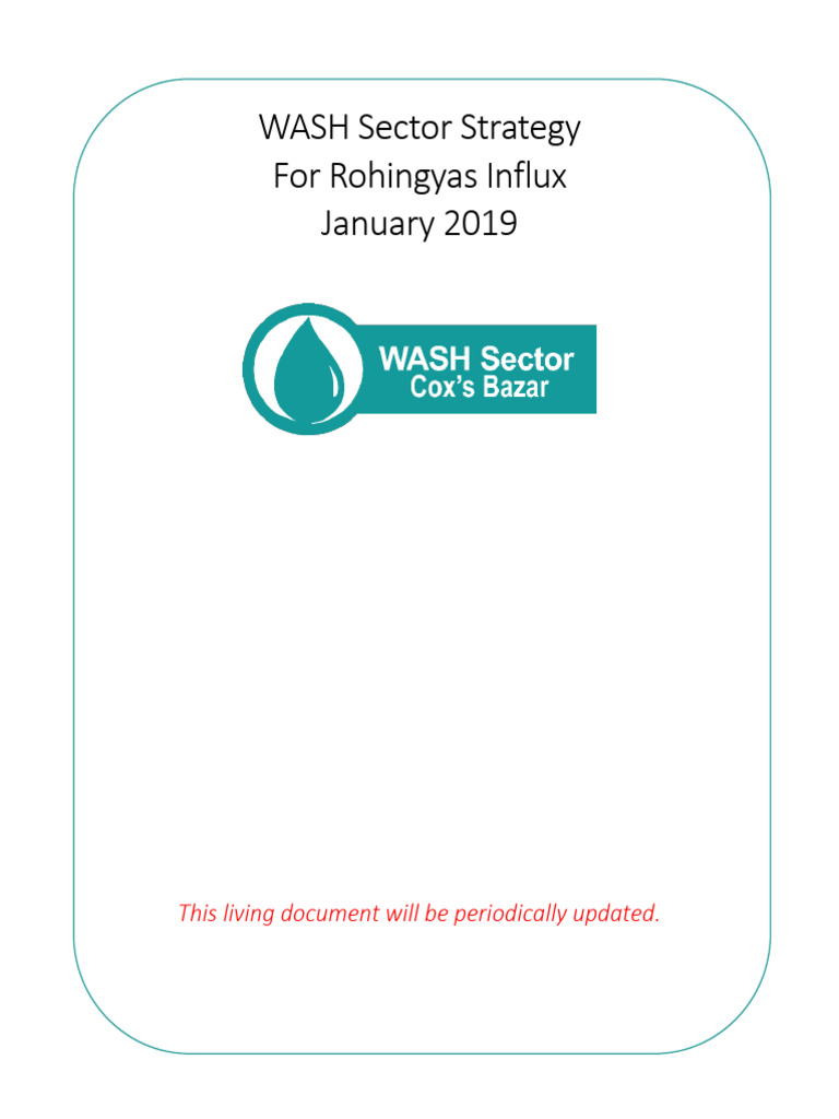 WASH Sector Strategy 2019 (Draft) | PDF | Wash | Groundwater