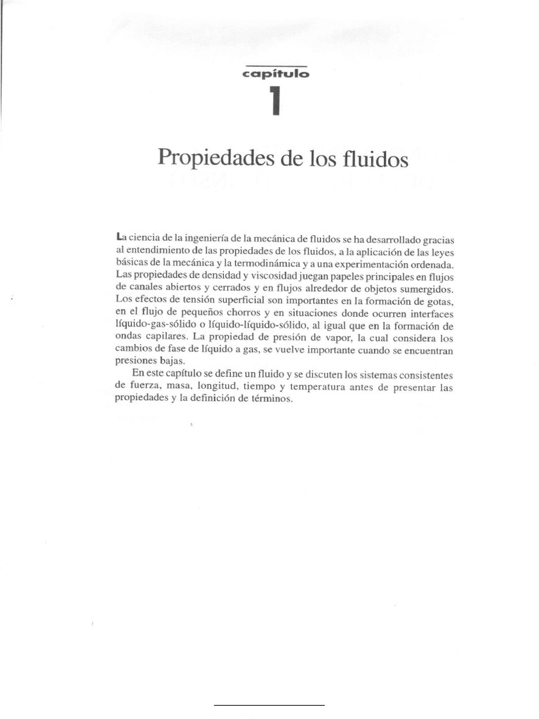 Cap 1 Propiedades de Los Fluidos | PDF | Adultos jóvenes