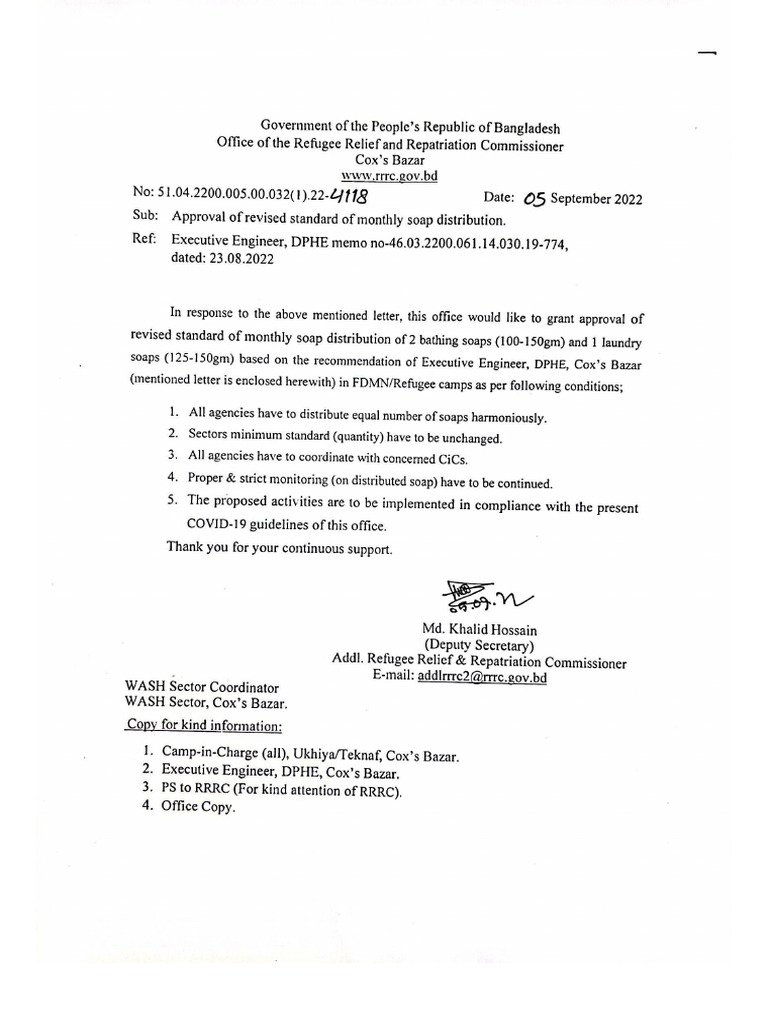 RRRC Approved Soap Distribution Standard for FDMN Camps_September_2022 ...