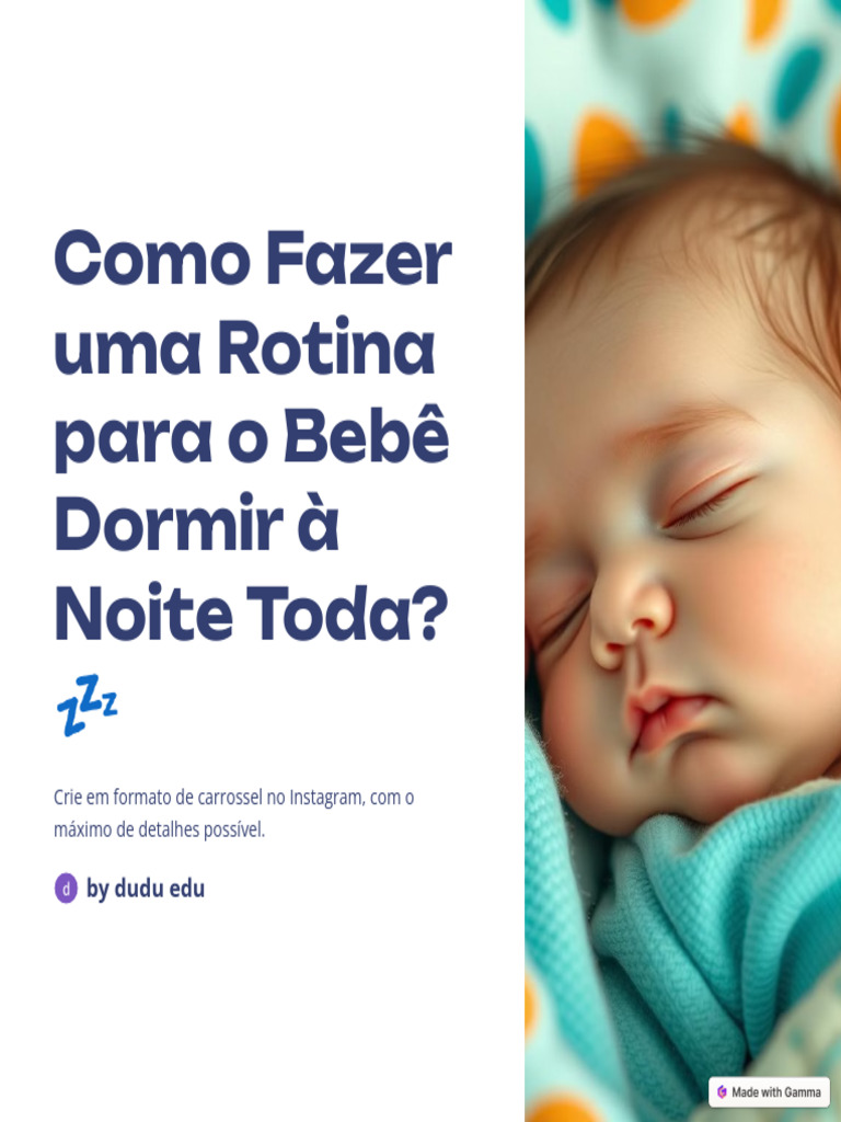 Rotina Noturna para Bebês Dormirem Melhor | PDF | Bem-estar | Estilo de ...