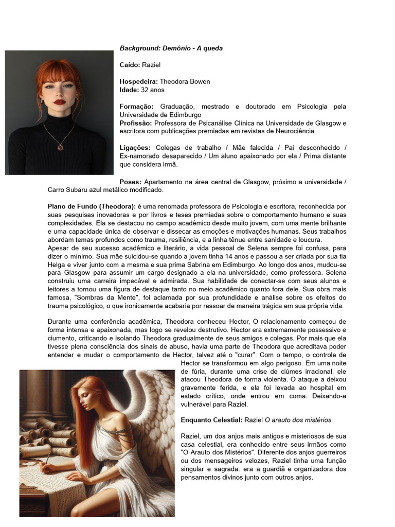 Backgound - Demonio A Queda | PDF | Anjo | Psicologia