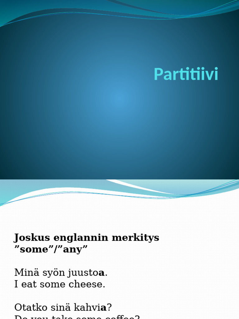Partitiivi | PDF