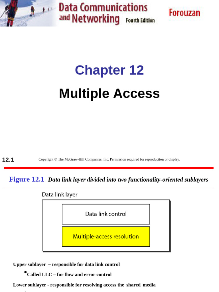 Ch12-Multiple Access Sub Layer Forouzan | PDF | Channel Access Method | Electronics