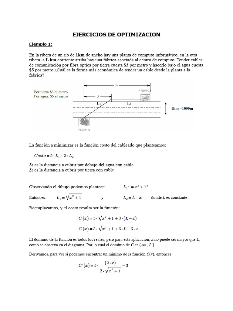 Ejercicio Resuelto - Aplicacion de Optimización | PDF | Optimización Matemática | Matemáticas