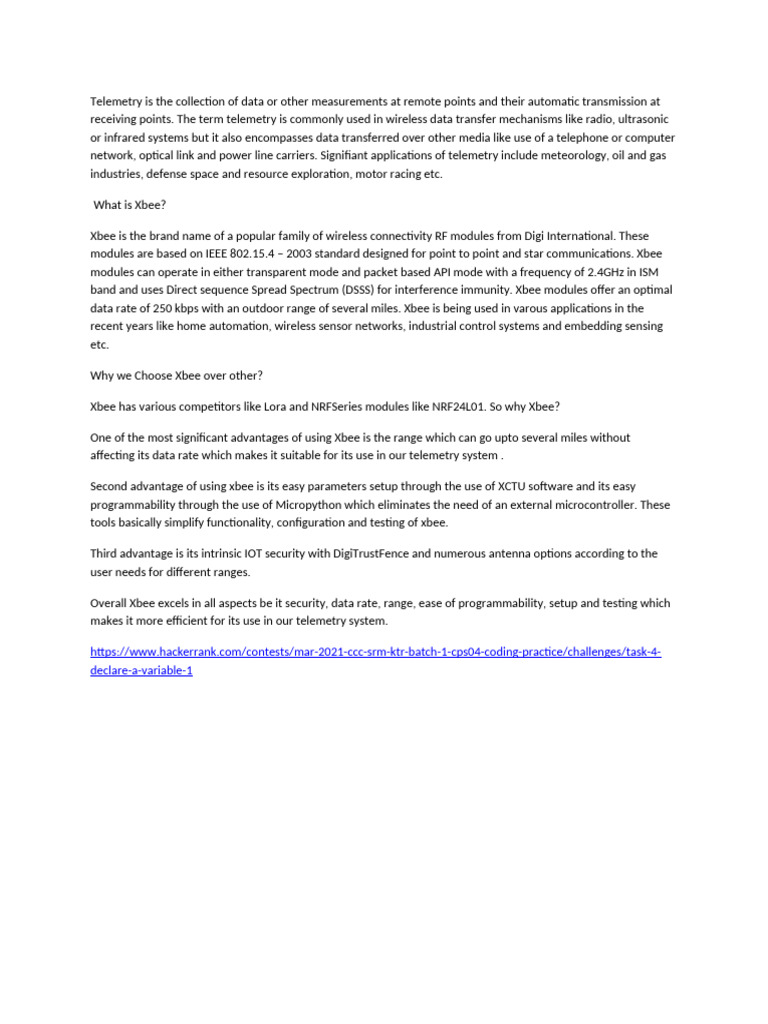 Telemetry | PDF | Technology & Engineering