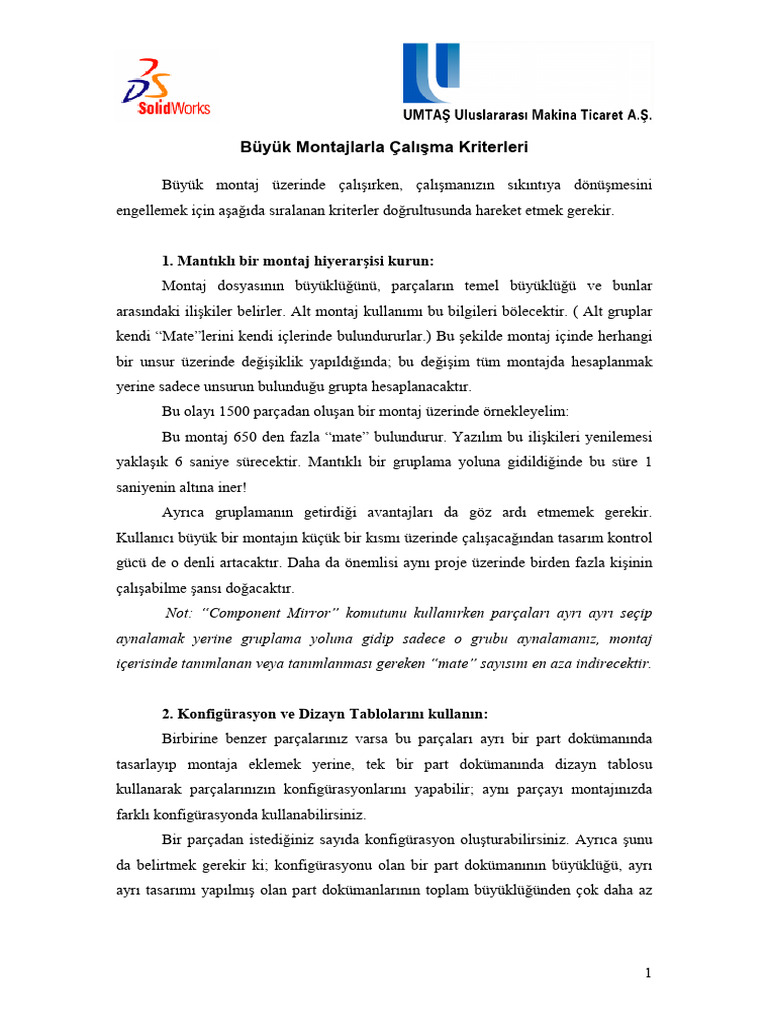 Buyuk Montaj Kriterleri | PDF
