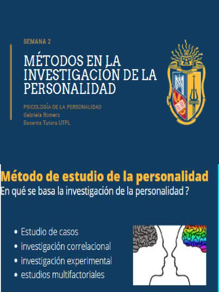 Semana+2 +Métodos+en+El+Estudio+de+La+Personalidad+y+Temas+Importantes ...