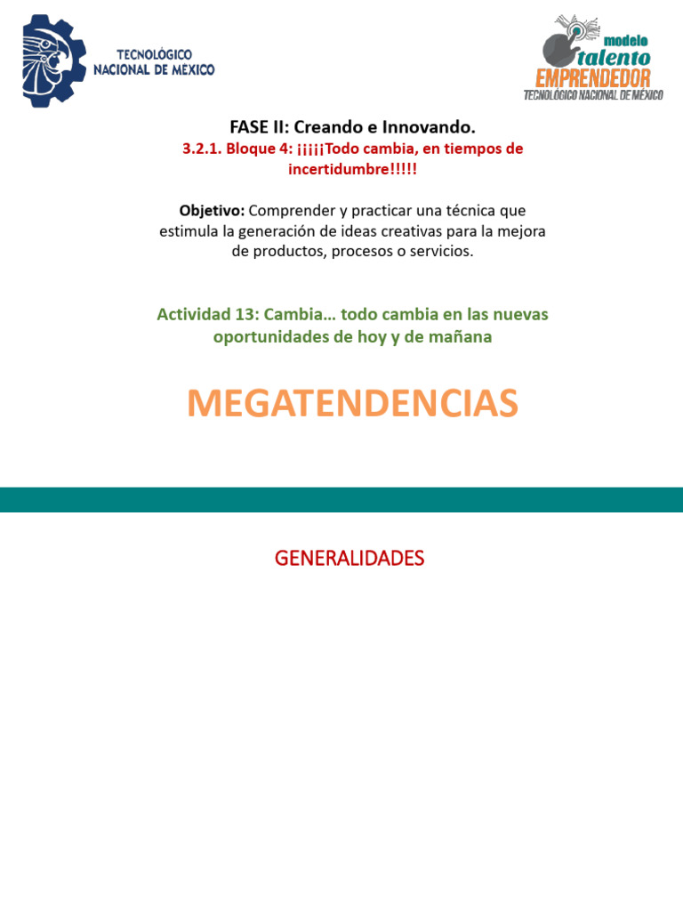 Act13 Formato Ejercicio Megatrends | PDF | Sustentabilidad | Economias