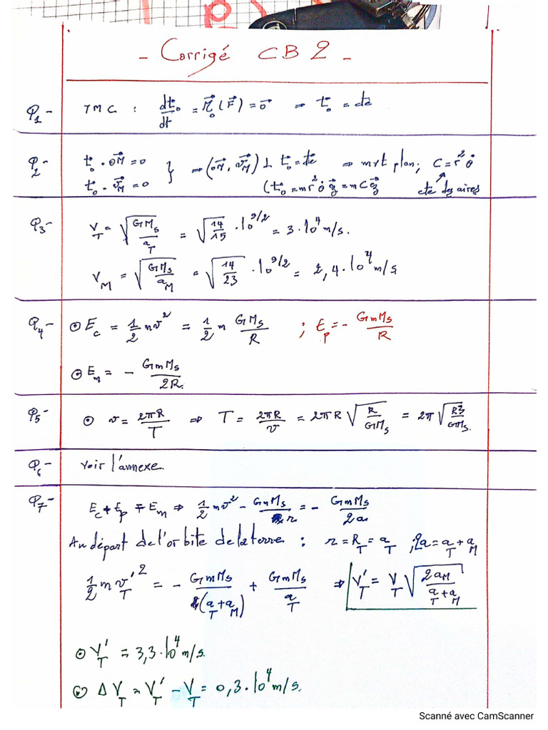 Corrigé Cb2 Partie 1 | PDF
