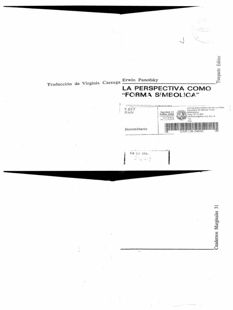 PANOFSKY-La Perspectiva Como Forma Simbólica | PDF